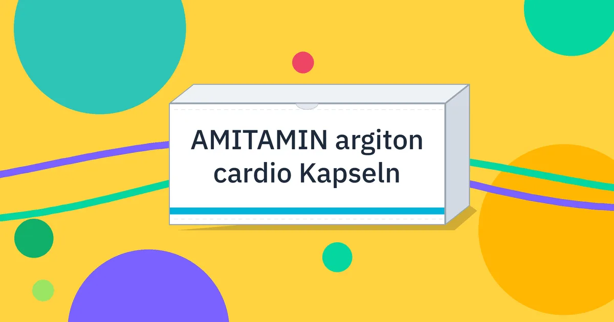 Symbolbild: Packung mit der Aufschrift AMITAMIN argiton cardio Kapseln (PZN 12872194) – Verfügbarkeit und Bezug in Apotheken in Frankfurt am Main