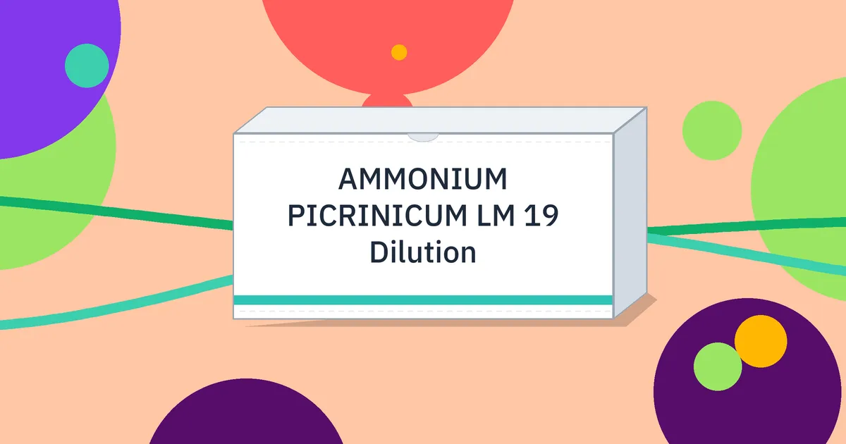 Symbolbild: Packung mit der Aufschrift AMMONIUM PICRINICUM LM 19 Dilution (PZN 13322811) – Verfügbarkeit und Bezug in Apotheken in Frankfurt am Main