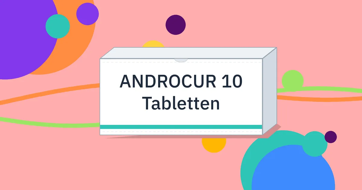 Symbolbild: Packung mit der Aufschrift ANDROCUR 10 Tabletten (PZN 02454691) – Verfügbarkeit und Bezug in Apotheken in Frankfurt am Main