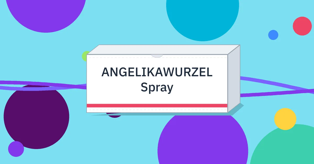 Symbolbild: Packung mit der Aufschrift ANGELIKAWURZEL Spray (PZN 11711951) – Verfügbarkeit und Bezug in Apotheken in Frankfurt am Main