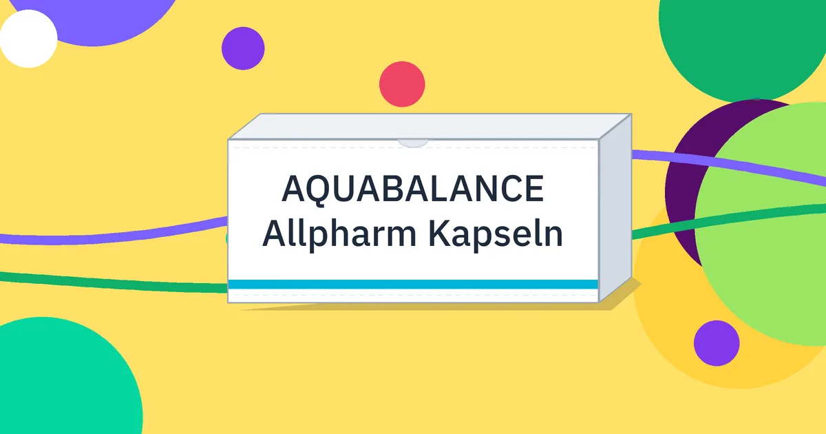 Symbolbild: Packung mit der Aufschrift AQUABALANCE Allpharm Kapseln (PZN 16210107) – Verfügbarkeit und Bezug in Apotheken in Frankfurt am Main