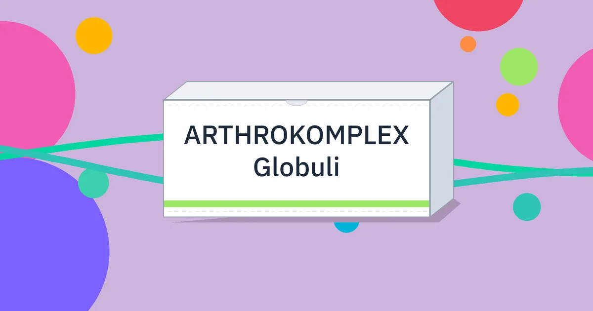 Symbolbild: Packung mit der Aufschrift ARTHROKOMPLEX Globuli (PZN 15389127) – Verfügbarkeit und Bezug in Apotheken in Frankfurt am Main
