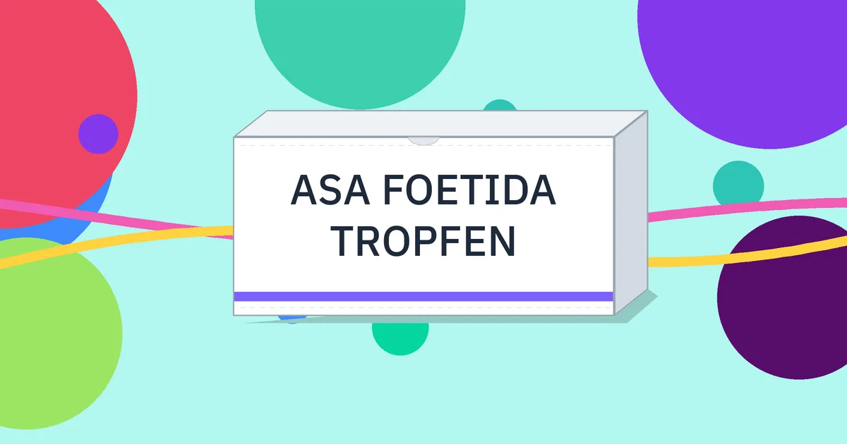 Symbolbild: Packung mit der Aufschrift ASA FOETIDA TROPFEN (PZN 15893707) – Verfügbarkeit und Bezug in Apotheken in Frankfurt am Main
