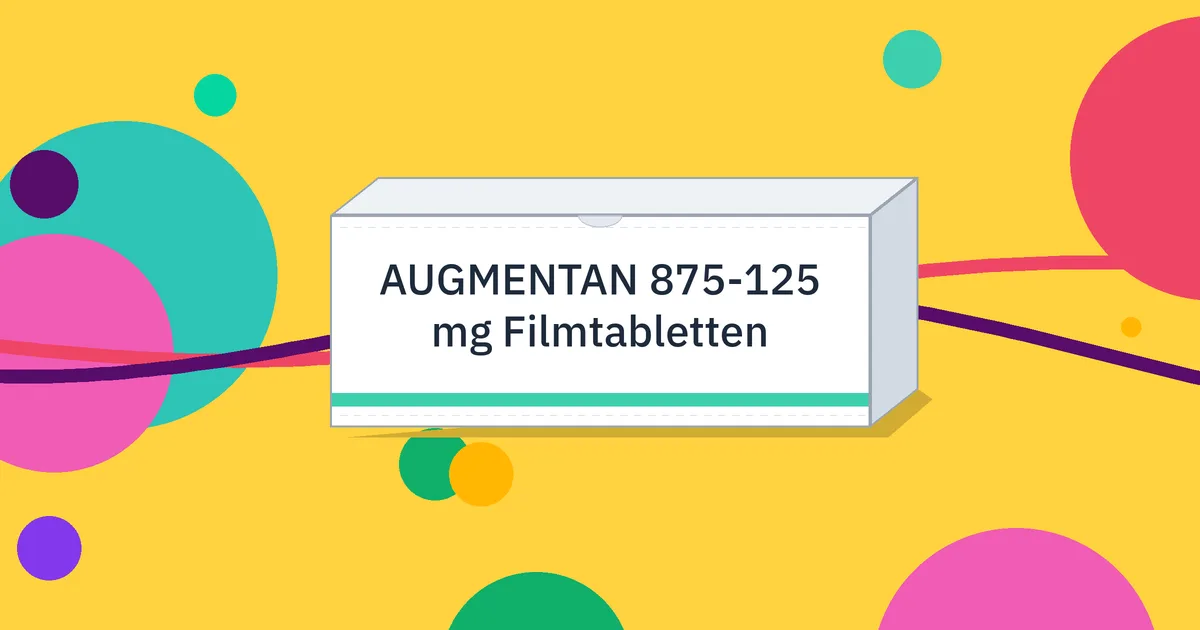 Symbolbild: Packung mit der Aufschrift AUGMENTAN 875-125 mg Filmtabletten (PZN 13059822) – Verfügbarkeit und Bezug in Apotheken in Frankfurt am Main