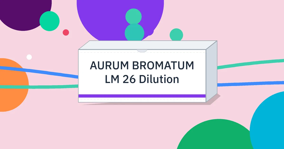 Symbolbild: Packung mit der Aufschrift AURUM BROMATUM LM 26 Dilution (PZN 12783941) – Verfügbarkeit und Bezug in Apotheken in Frankfurt am Main