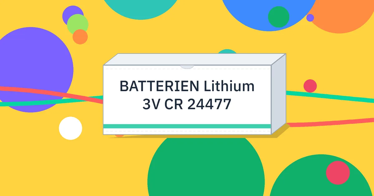 Symbolbild: Packung mit der Aufschrift BATTERIEN Lithium 3V CR 24477 (PZN 01385108) – Verfügbarkeit und Bezug in Apotheken in Frankfurt am Main