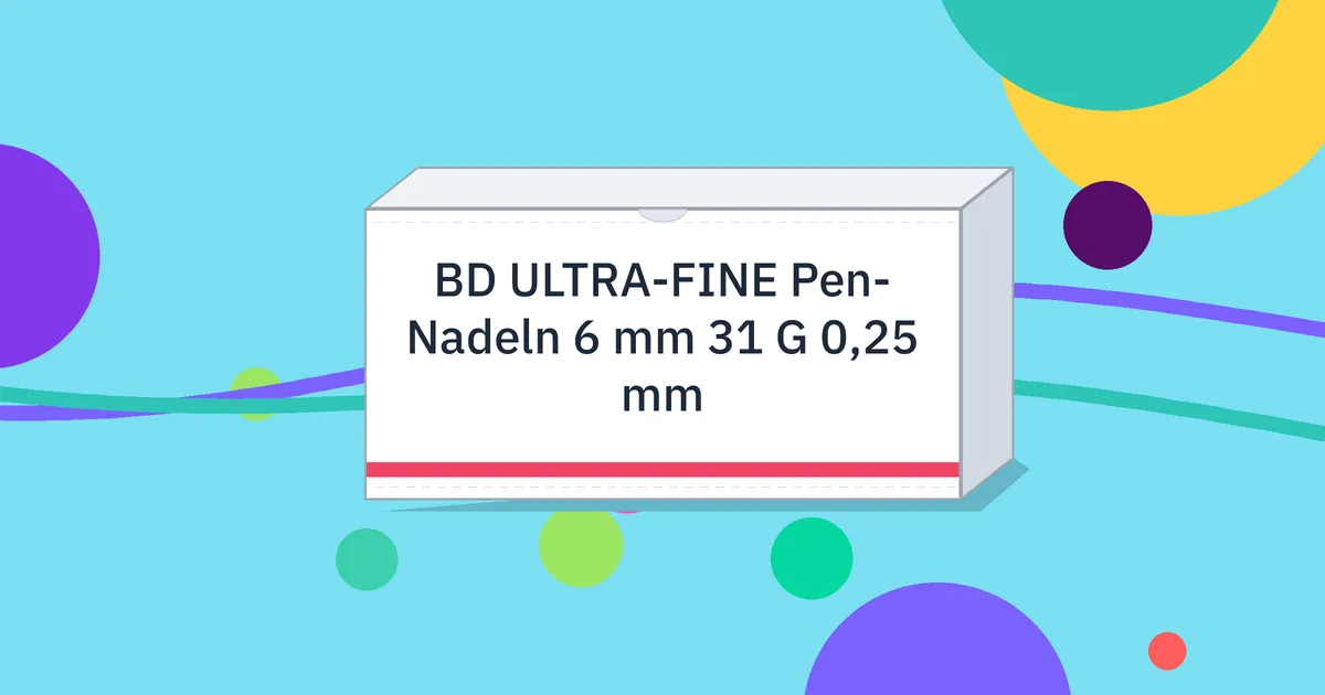Symbolbild: Packung mit der Aufschrift BD ULTRA-FINE Pen-Nadeln 6 mm 31 G 0,25 mm (PZN 14046750) – Verfügbarkeit und Bezug in Apotheken in Frankfurt am Main