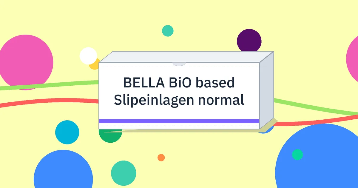 Symbolbild: Packung mit der Aufschrift BELLA BiO based Slipeinlagen normal (PZN 17979488) – Verfügbarkeit und Bezug in Apotheken in Frankfurt am Main