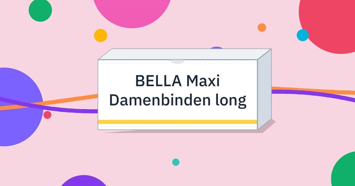 Symbolbild: Packung mit der Aufschrift BELLA Maxi Damenbinden long (PZN 17368678) – Verfügbarkeit und Bezug in Apotheken in Frankfurt am Main