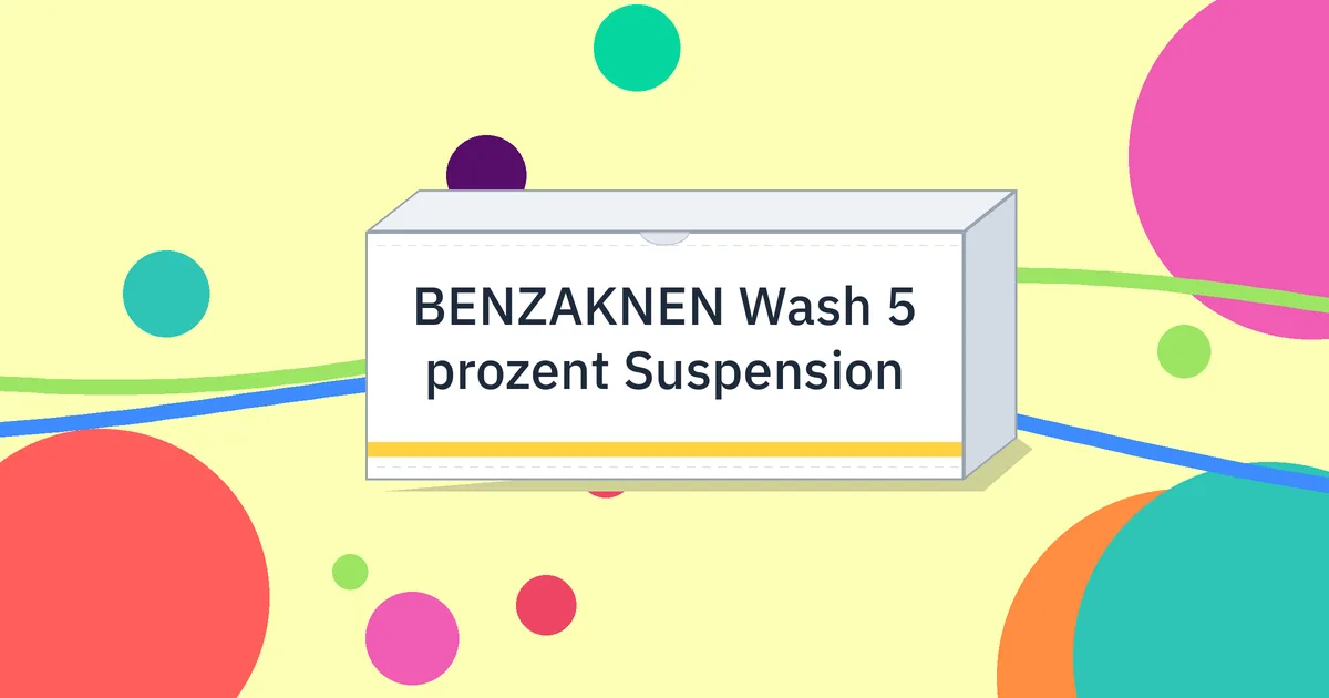 Symbolbild: Packung mit der Aufschrift BENZAKNEN Wash 5 prozent Suspension (PZN 09206281) – Verfügbarkeit und Bezug in Apotheken in Frankfurt am Main