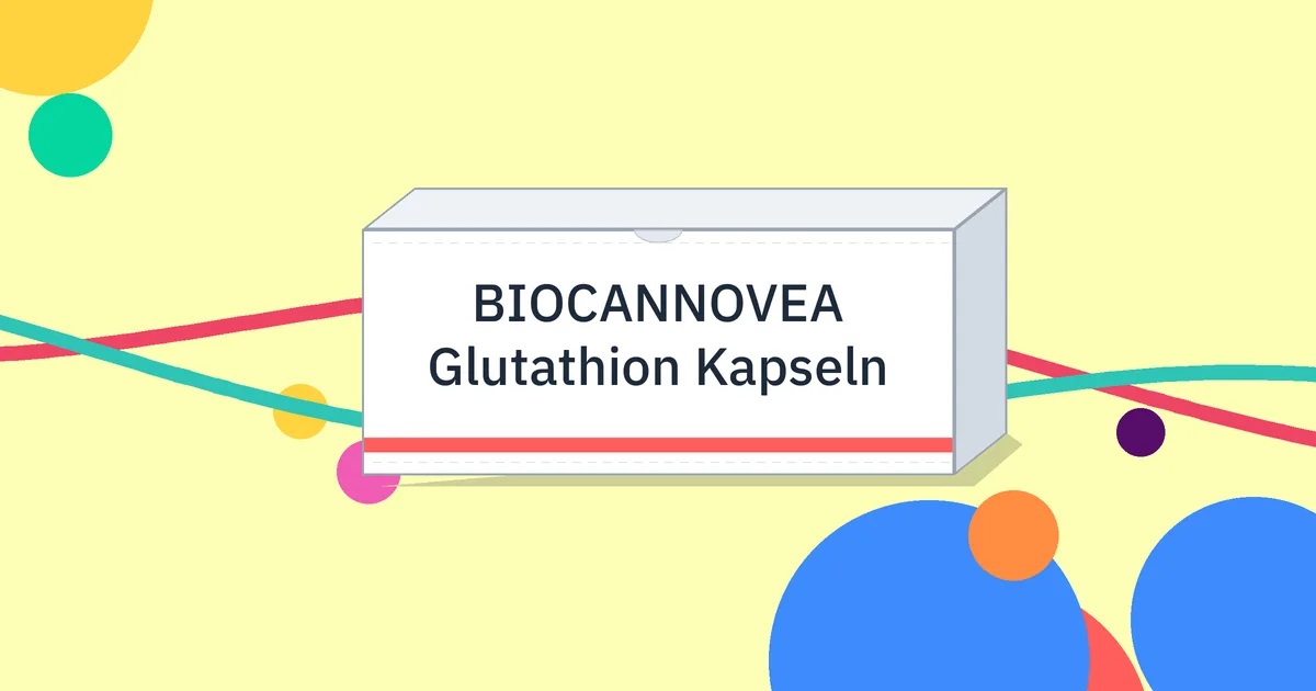 Symbolbild: Packung mit der Aufschrift BIOCANNOVEA Glutathion Kapseln (PZN 17852055) – Verfügbarkeit und Bezug in Apotheken in Frankfurt am Main