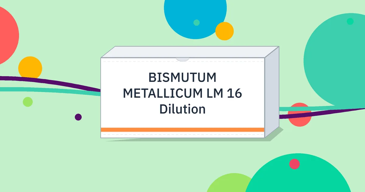Symbolbild: Packung mit der Aufschrift BISMUTUM METALLICUM LM 16 Dilution (PZN 12794784) – Verfügbarkeit und Bezug in Apotheken in Frankfurt am Main