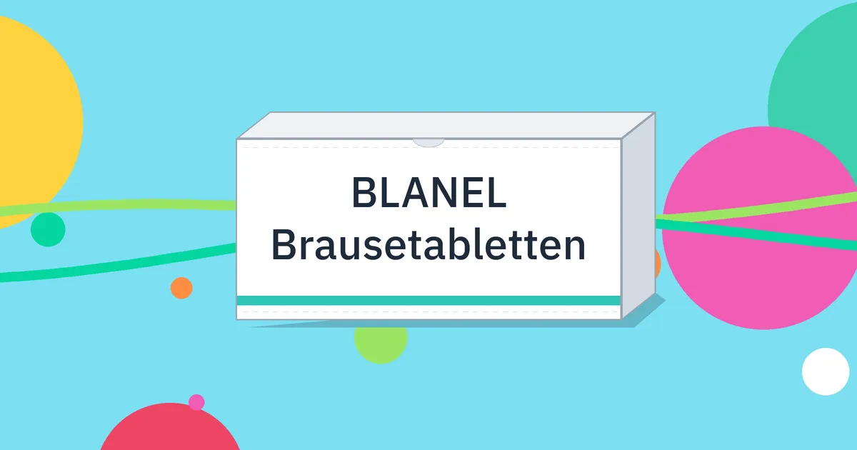 Symbolbild: Packung mit der Aufschrift BLANEL Brausetabletten (PZN 02204356) – Verfügbarkeit und Bezug in Apotheken in Frankfurt am Main