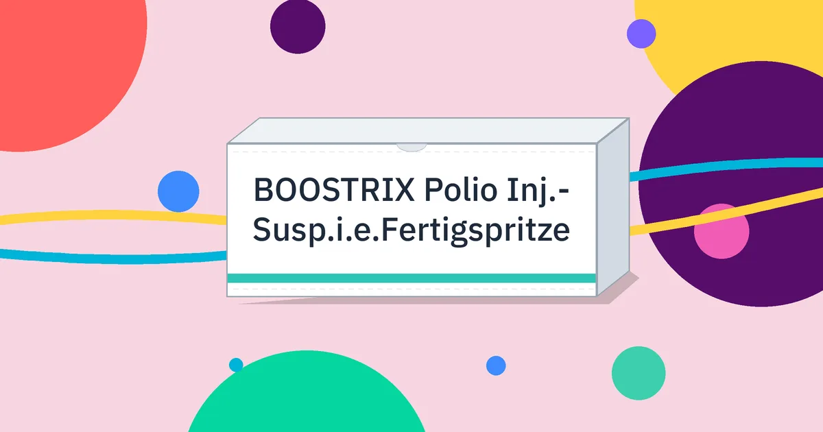 Symbolbild: Packung mit der Aufschrift BOOSTRIX Polio Inj.-Susp.i.e.Fertigspritze (PZN 19687560) – Verfügbarkeit und Bezug in Apotheken in Frankfurt am Main
