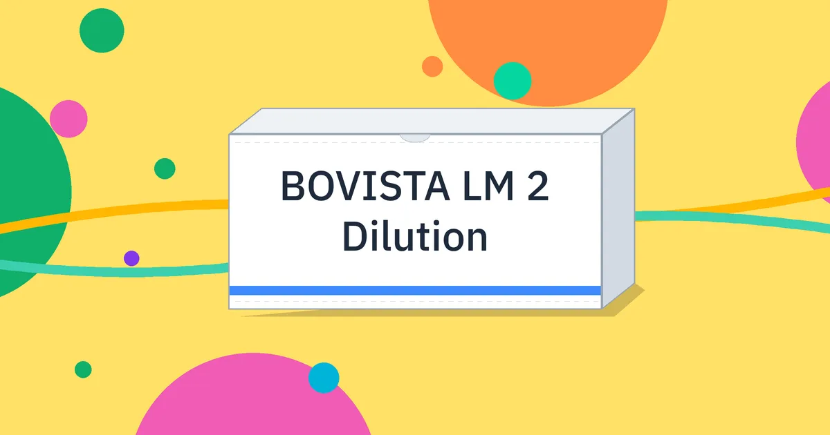 Symbolbild: Packung mit der Aufschrift BOVISTA LM 2 Dilution (PZN 13393722) – Verfügbarkeit und Bezug in Apotheken in Frankfurt am Main