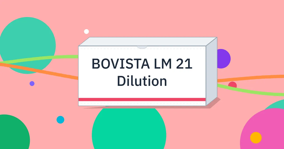 Symbolbild: Packung mit der Aufschrift BOVISTA LM 21 Dilution (PZN 13394153) – Verfügbarkeit und Bezug in Apotheken in Frankfurt am Main