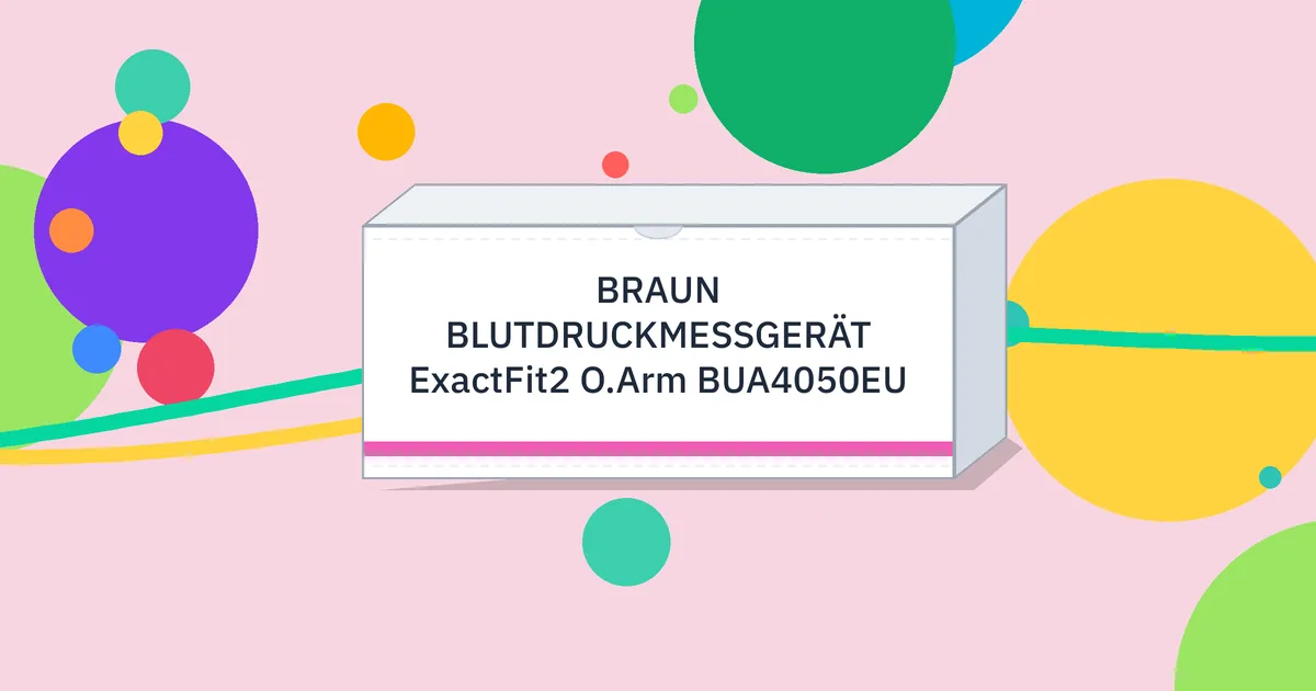 Symbolbild: Packung mit der Aufschrift BRAUN BLUTDRUCKMESSGERÄT ExactFit2 O.Arm BUA4050EU (PZN 17982013) – Verfügbarkeit und Bezug in Apotheken in Frankfurt am Main