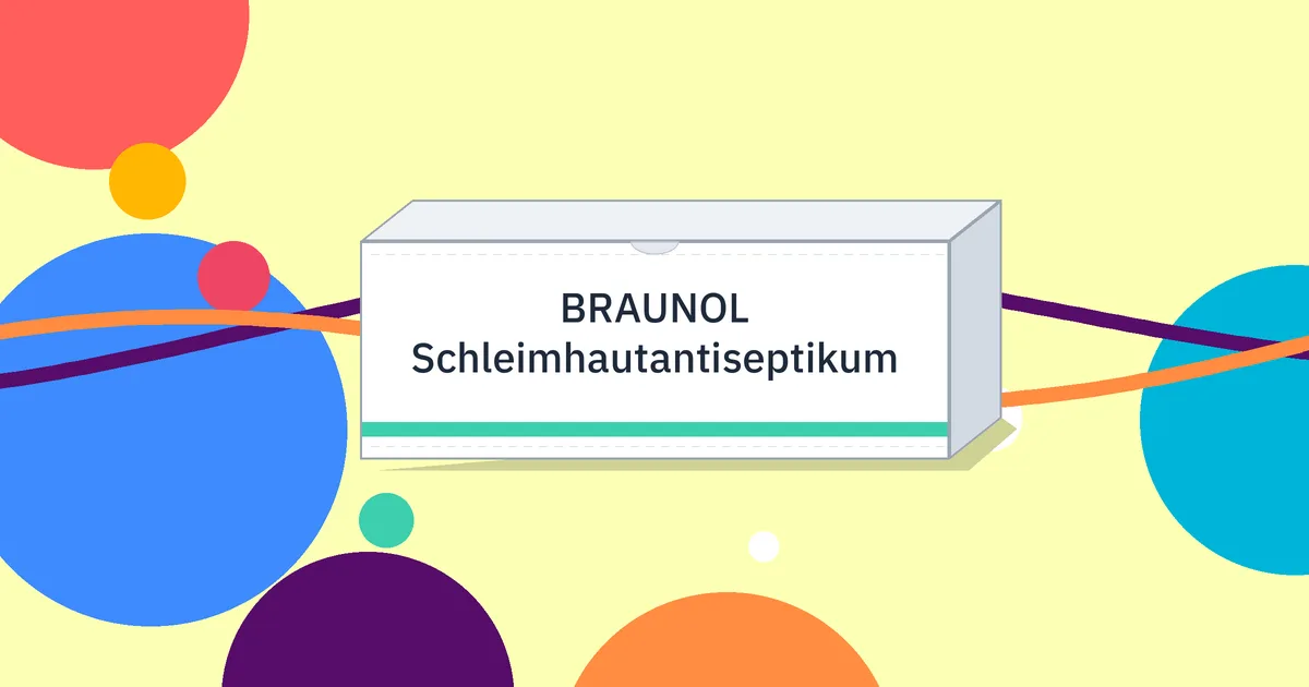 Symbolbild: Packung mit der Aufschrift BRAUNOL Schleimhautantiseptikum (PZN 01588662) – Verfügbarkeit und Bezug in Apotheken in Frankfurt am Main