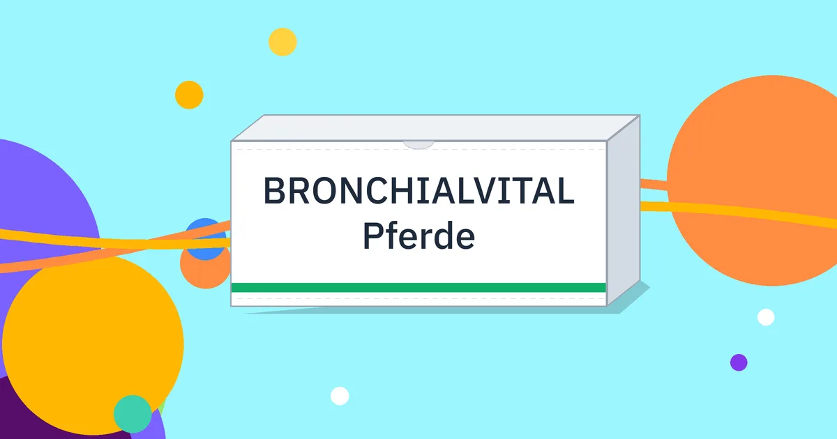 Symbolbild: Packung mit der Aufschrift BRONCHIALVITAL Pferde (PZN 02487207) – Verfügbarkeit und Bezug in Apotheken in Frankfurt am Main