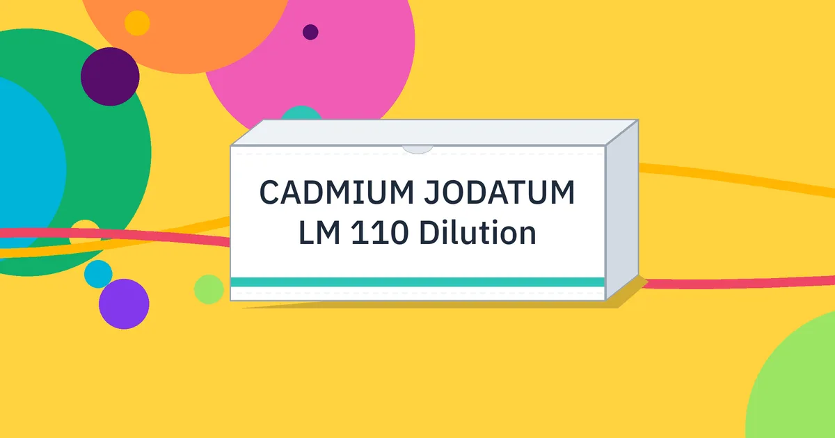 Symbolbild: Packung mit der Aufschrift CADMIUM JODATUM LM 110 Dilution (PZN 12798635) – Verfügbarkeit und Bezug in Apotheken in Frankfurt am Main