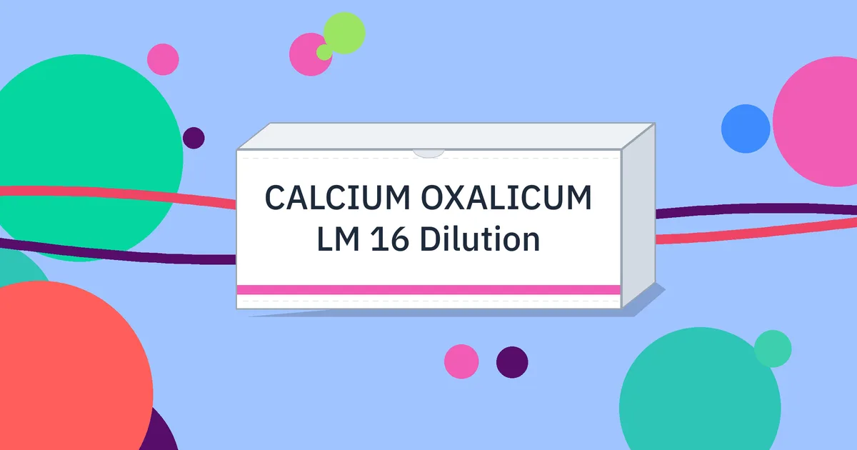 Symbolbild: Packung mit der Aufschrift CALCIUM OXALICUM LM 16 Dilution (PZN 13410260) – Verfügbarkeit und Bezug in Apotheken in Frankfurt am Main