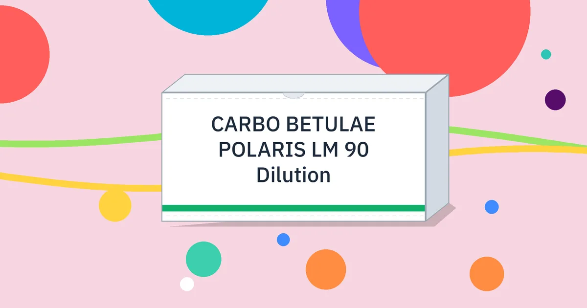 Symbolbild: Packung mit der Aufschrift CARBO BETULAE POLARIS LM 90 Dilution (PZN 13764495) – Verfügbarkeit und Bezug in Apotheken in Frankfurt am Main