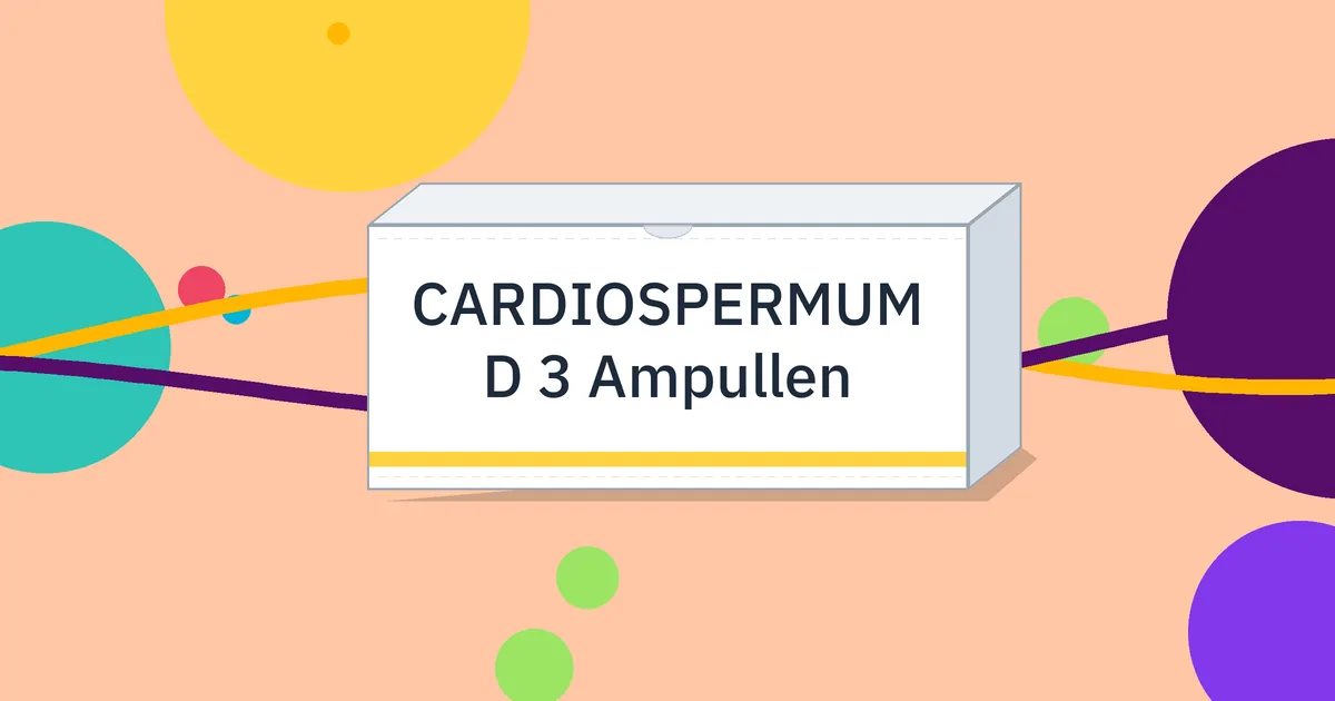 Symbolbild: Packung mit der Aufschrift CARDIOSPERMUM D 3 Ampullen (PZN 11704891) – Verfügbarkeit und Bezug in Apotheken in Frankfurt am Main