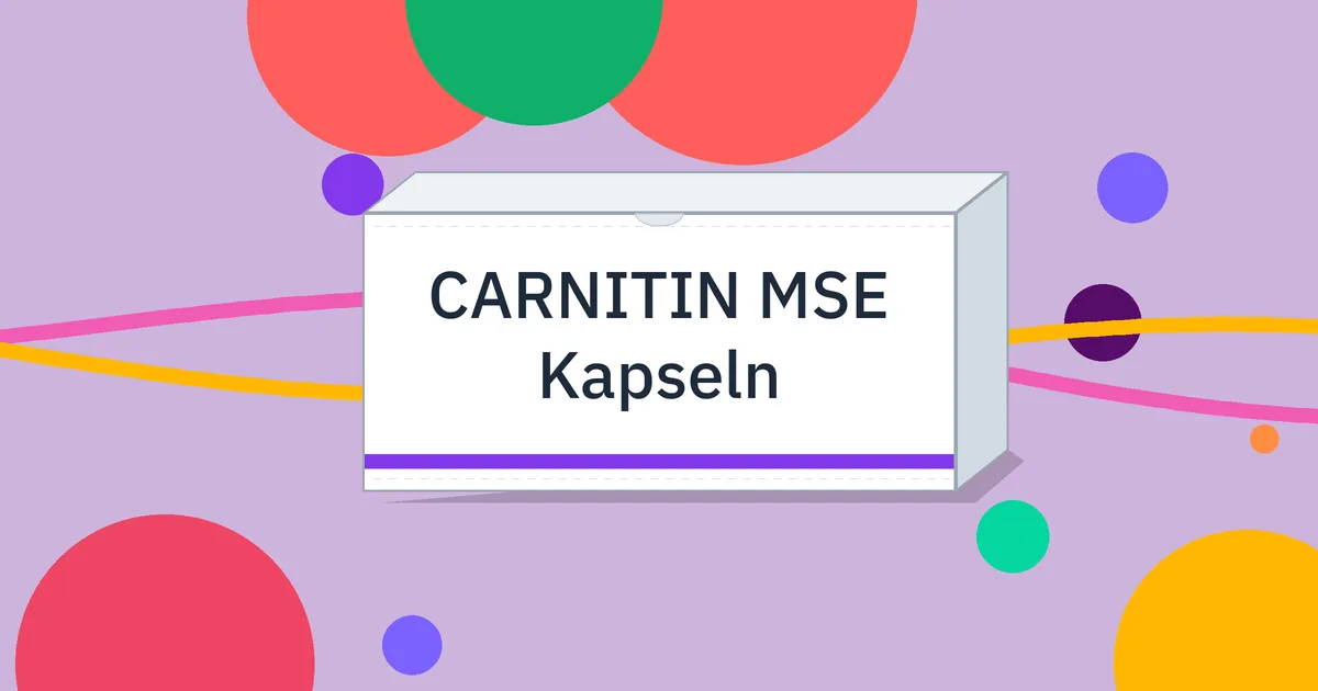 Symbolbild: Packung mit der Aufschrift CARNITIN MSE Kapseln (PZN 09888228) – Verfügbarkeit und Bezug in Apotheken in Frankfurt am Main