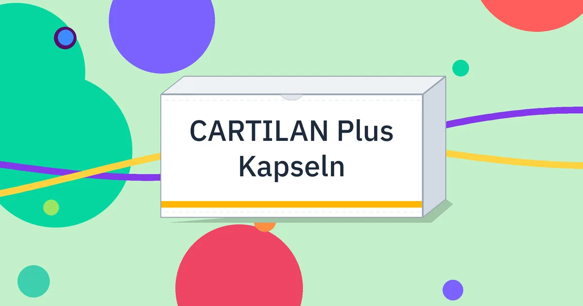 Symbolbild: Packung mit der Aufschrift CARTILAN Plus Kapseln (PZN 13332910) – Verfügbarkeit und Bezug in Apotheken in Frankfurt am Main