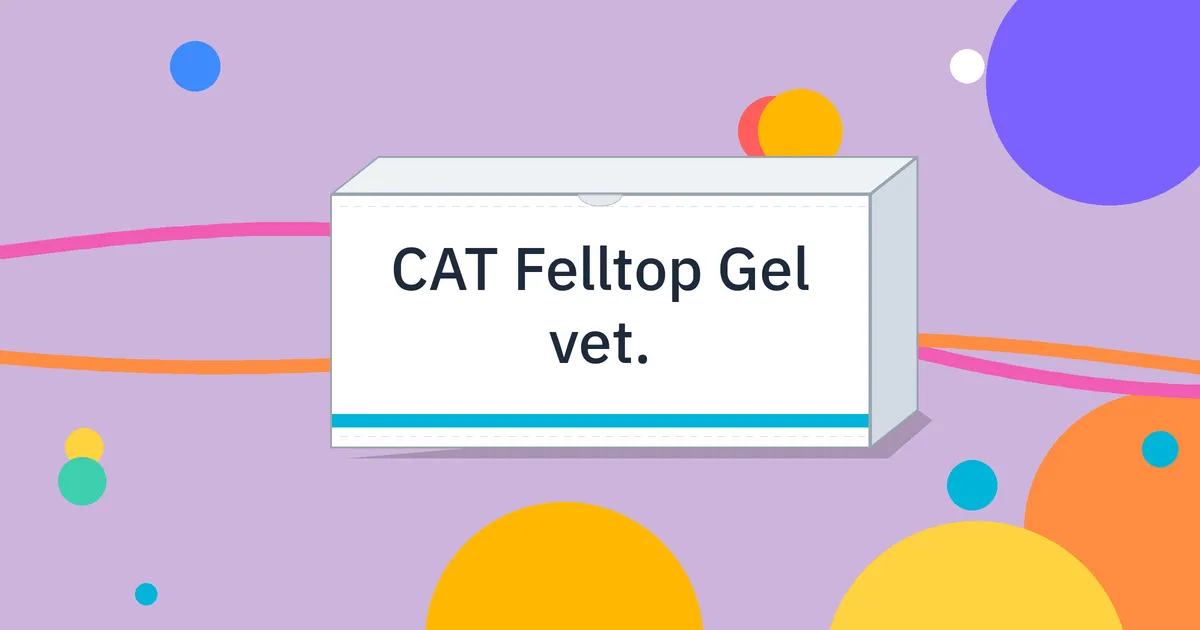 Symbolbild: Packung mit der Aufschrift CAT Felltop Gel vet. (PZN 03183337) – Verfügbarkeit und Bezug in Apotheken in Frankfurt am Main