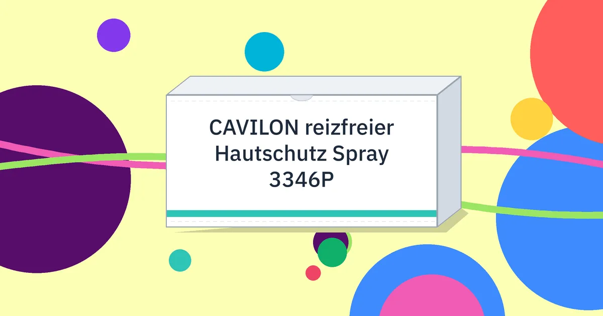 Symbolbild: Packung mit der Aufschrift CAVILON reizfreier Hautschutz Spray 3346P (PZN 20543435) – Verfügbarkeit und Bezug in Apotheken in Frankfurt am Main