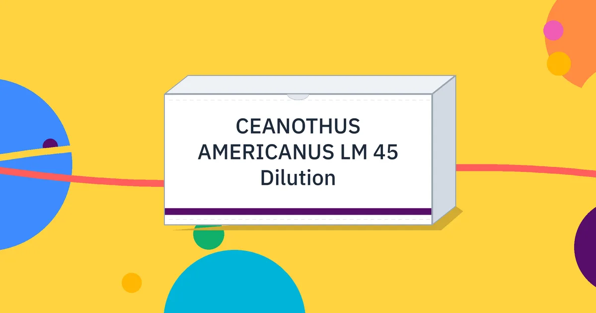 Symbolbild: Packung mit der Aufschrift CEANOTHUS AMERICANUS LM 45 Dilution (PZN 13435461) – Verfügbarkeit und Bezug in Apotheken in Frankfurt am Main