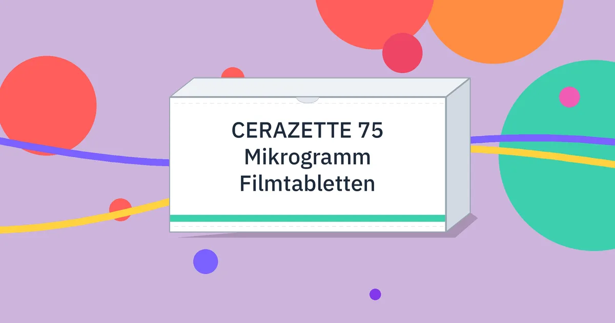 Symbolbild: Packung mit der Aufschrift CERAZETTE 75 Mikrogramm Filmtabletten (PZN 08827615) – Verfügbarkeit und Bezug in Apotheken in Frankfurt am Main