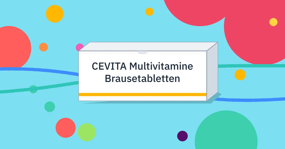 Symbolbild: Packung mit der Aufschrift CEVITA Multivitamine Brausetabletten (PZN 08467163) – Verfügbarkeit und Bezug in Apotheken in Frankfurt am Main