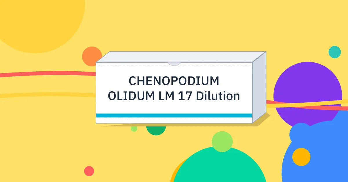 Symbolbild: Packung mit der Aufschrift CHENOPODIUM OLIDUM LM 17 Dilution (PZN 13441378) – Verfügbarkeit und Bezug in Apotheken in Frankfurt am Main
