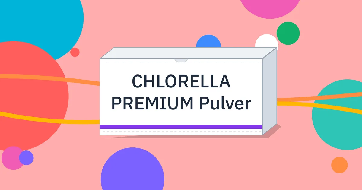 Symbolbild: Packung mit der Aufschrift CHLORELLA PREMIUM Pulver (PZN 10189688) – Verfügbarkeit und Bezug in Apotheken in Frankfurt am Main