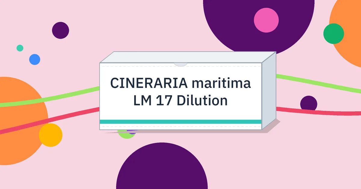 Symbolbild: Packung mit der Aufschrift CINERARIA maritima LM 17 Dilution (PZN 12819998) – Verfügbarkeit und Bezug in Apotheken in Frankfurt am Main