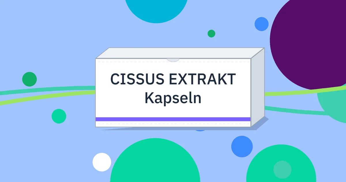 Symbolbild: Packung mit der Aufschrift CISSUS EXTRAKT Kapseln (PZN 17258056) – Verfügbarkeit und Bezug in Apotheken in Frankfurt am Main