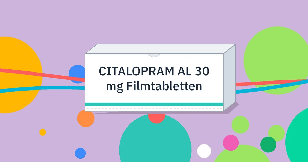 Symbolbild: Packung mit der Aufschrift CITALOPRAM AL 30 mg Filmtabletten (PZN 04973722) – Verfügbarkeit und Bezug in Apotheken in Frankfurt am Main