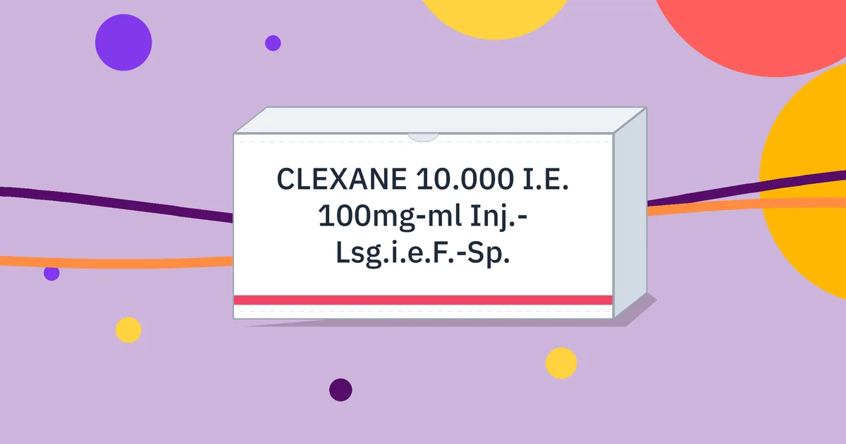 Symbolbild: Packung mit der Aufschrift CLEXANE 10.000 I.E. 100mg-ml Inj.-Lsg.i.e.F.-Sp. (PZN 11090153) – Verfügbarkeit und Bezug in Apotheken in Frankfurt am Main