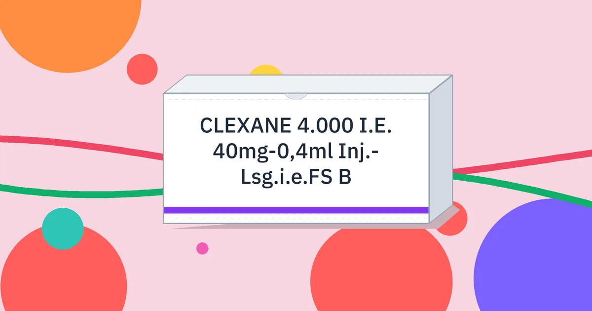 Symbolbild: Packung mit der Aufschrift CLEXANE 4.000 I.E. 40mg-0,4ml Inj.-Lsg.i.e.FS B (PZN 07521015) – Verfügbarkeit und Bezug in Apotheken in Frankfurt am Main