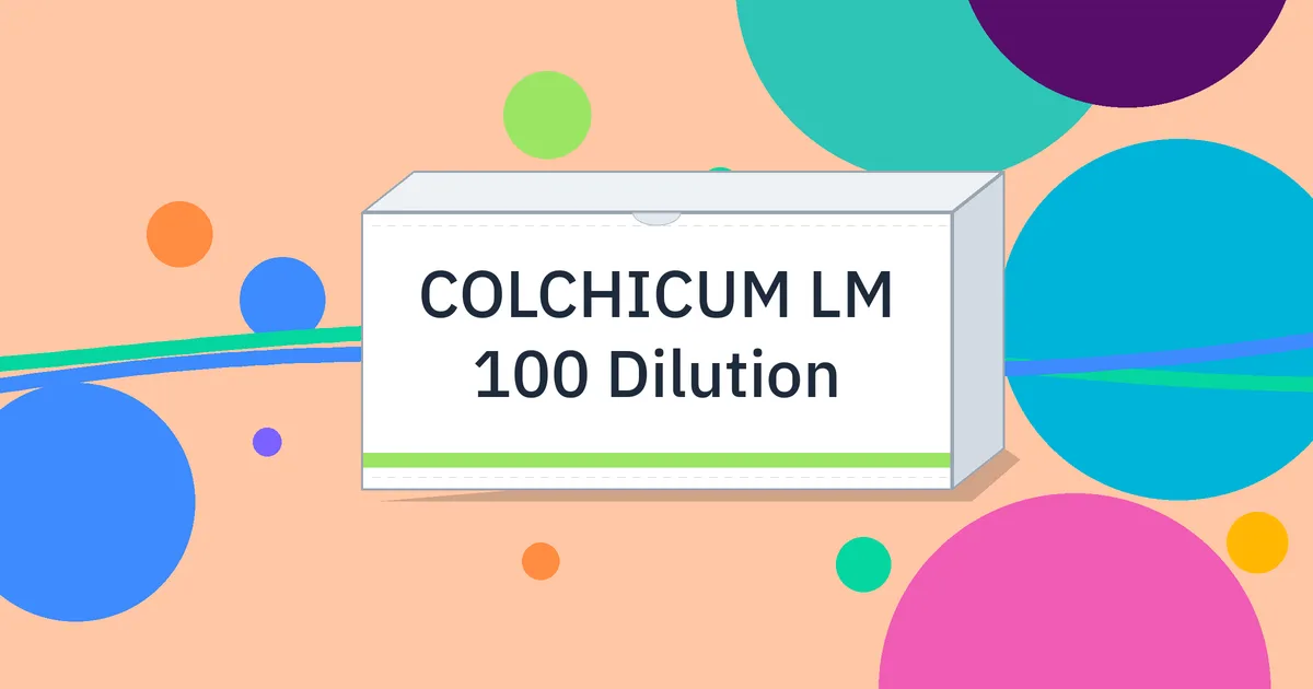Symbolbild: Packung mit der Aufschrift COLCHICUM LM 100 Dilution (PZN 12832496) – Verfügbarkeit und Bezug in Apotheken in Frankfurt am Main