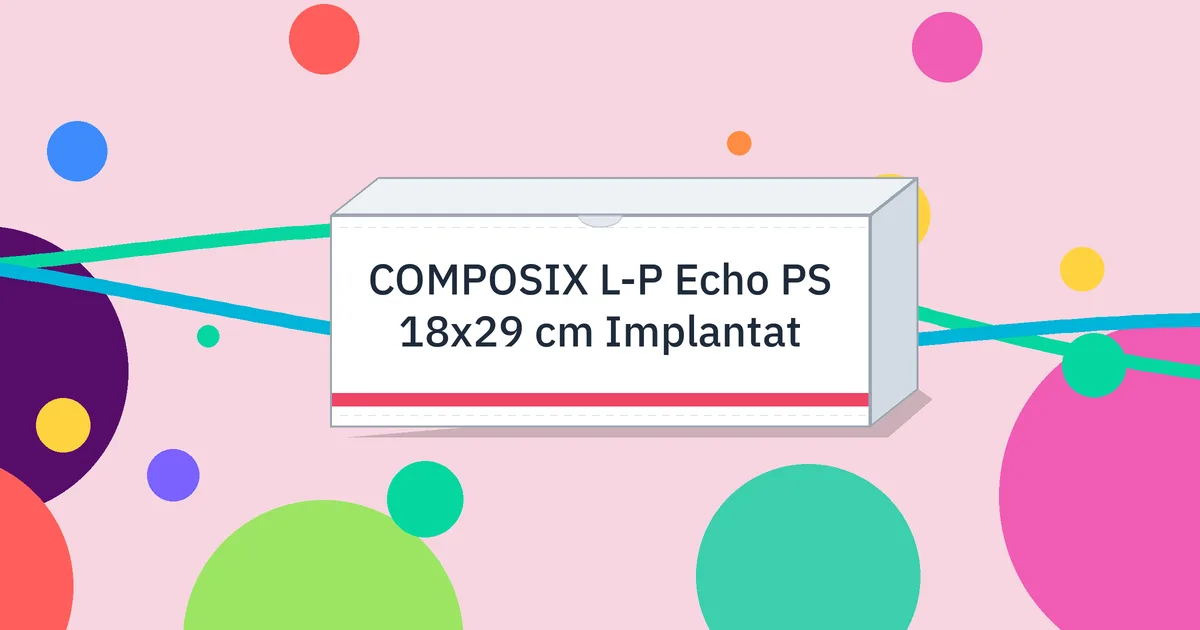 Symbolbild: Packung mit der Aufschrift COMPOSIX L-P Echo PS 18x29 cm Implantat (PZN 04016771) – Verfügbarkeit und Bezug in Apotheken in Frankfurt am Main