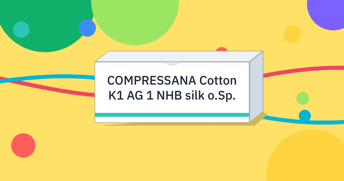 Symbolbild: Packung mit der Aufschrift COMPRESSANA Cotton K1 AG 1 NHB silk o.Sp. (PZN 11392807) – Verfügbarkeit und Bezug in Apotheken in Frankfurt am Main