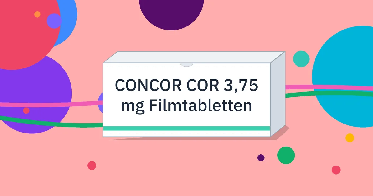 Symbolbild: Packung mit der Aufschrift CONCOR COR 3,75 mg Filmtabletten (PZN 00630008) – Verfügbarkeit und Bezug in Apotheken in Frankfurt am Main