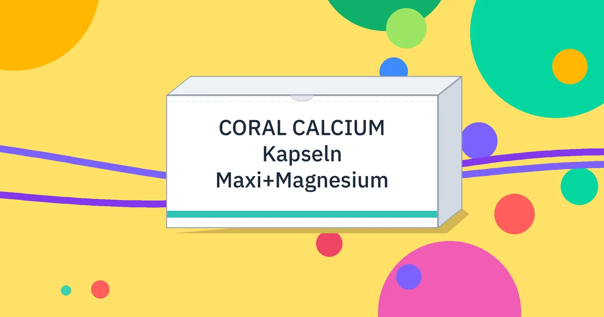 Symbolbild: Packung mit der Aufschrift CORAL CALCIUM Kapseln Maxi+Magnesium (PZN 09063640) – Verfügbarkeit und Bezug in Apotheken in Frankfurt am Main