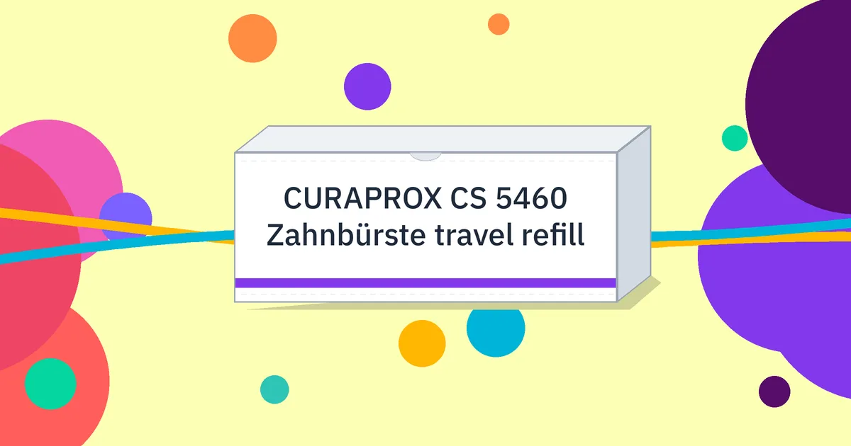 Symbolbild: Packung mit der Aufschrift CURAPROX CS 5460 Zahnbürste travel refill (PZN 16872630) – Verfügbarkeit und Bezug in Apotheken in Frankfurt am Main
