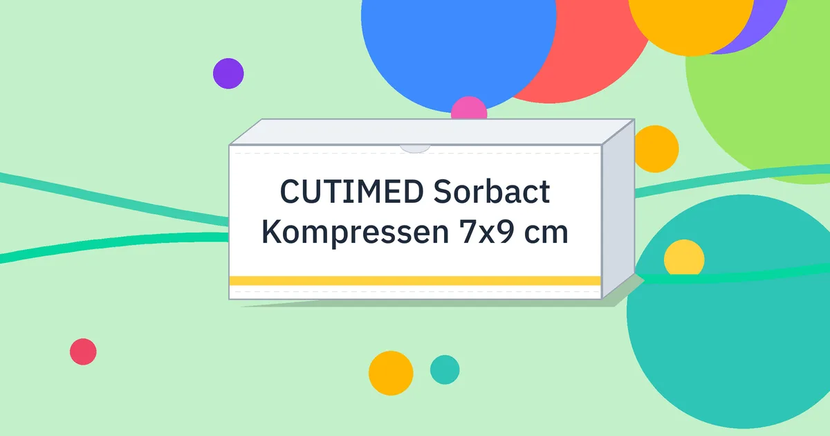 Symbolbild: Packung mit der Aufschrift CUTIMED Sorbact Kompressen 7x9 cm (PZN 20544943) – Verfügbarkeit und Bezug in Apotheken in Frankfurt am Main
