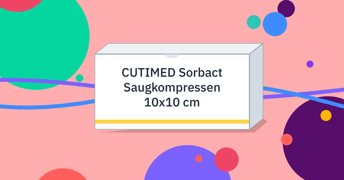 Symbolbild: Packung mit der Aufschrift CUTIMED Sorbact Saugkompressen 10x10 cm (PZN 07343298) – Verfügbarkeit und Bezug in Apotheken in Frankfurt am Main