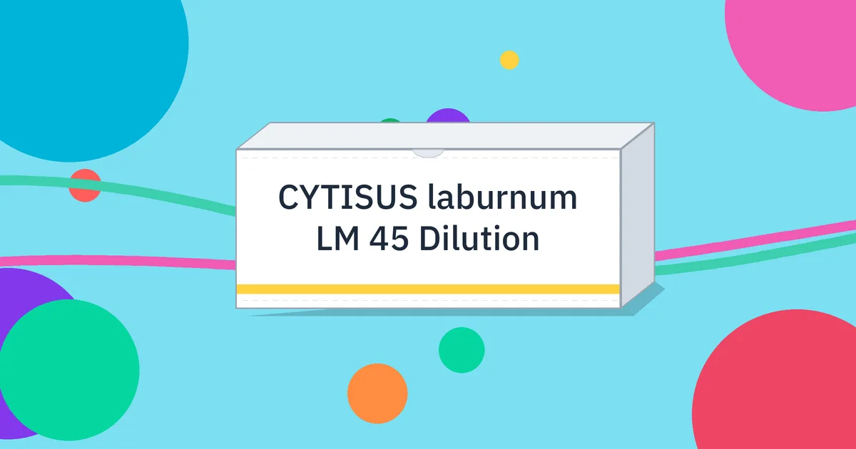 Symbolbild: Packung mit der Aufschrift CYTISUS laburnum LM 45 Dilution (PZN 13460766) – Verfügbarkeit und Bezug in Apotheken in Frankfurt am Main